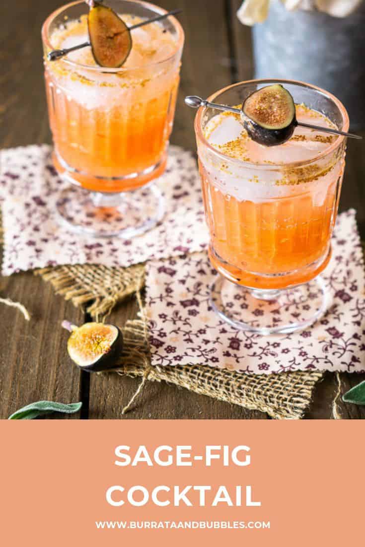 Sage-Fig Cocktail - Burrata and Bubbles