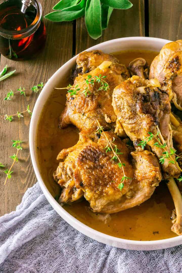 Maple-Braised Turkey Legs and Thighs - Burrata and Bubbles