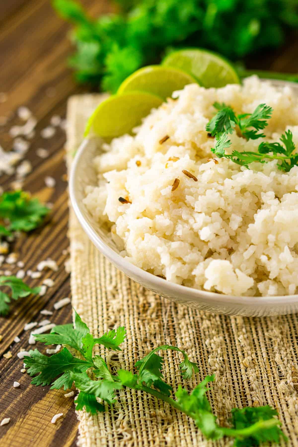 Tropical Coconut-Lime Rice - Burrata and Bubbles