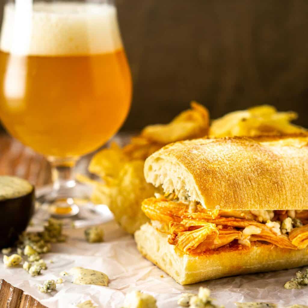 Buffalo Chicken Sub - Burrata and Bubbles
