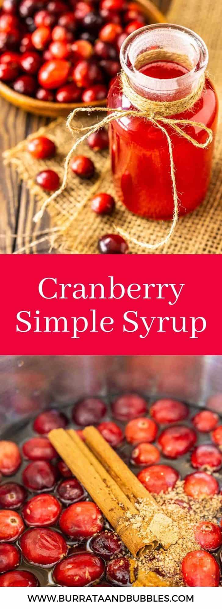 Spiced Cranberry Simple Syrup - Burrata and Bubbles