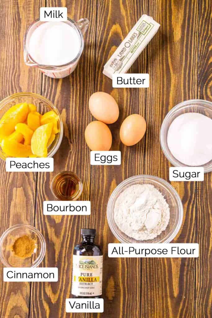 Bourbon-Peach Clafoutis - Burrata and Bubbles