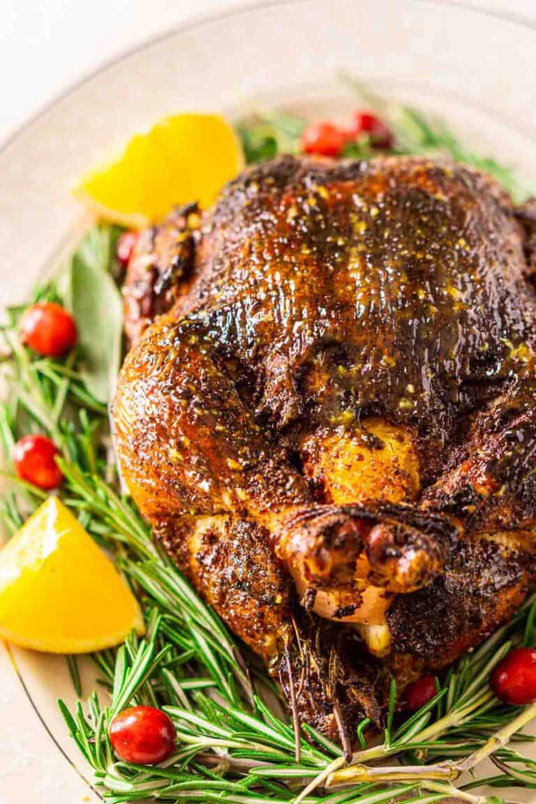 Roast Christmas Chicken With Orange-Ginger Glaze - Burrata and Bubbles