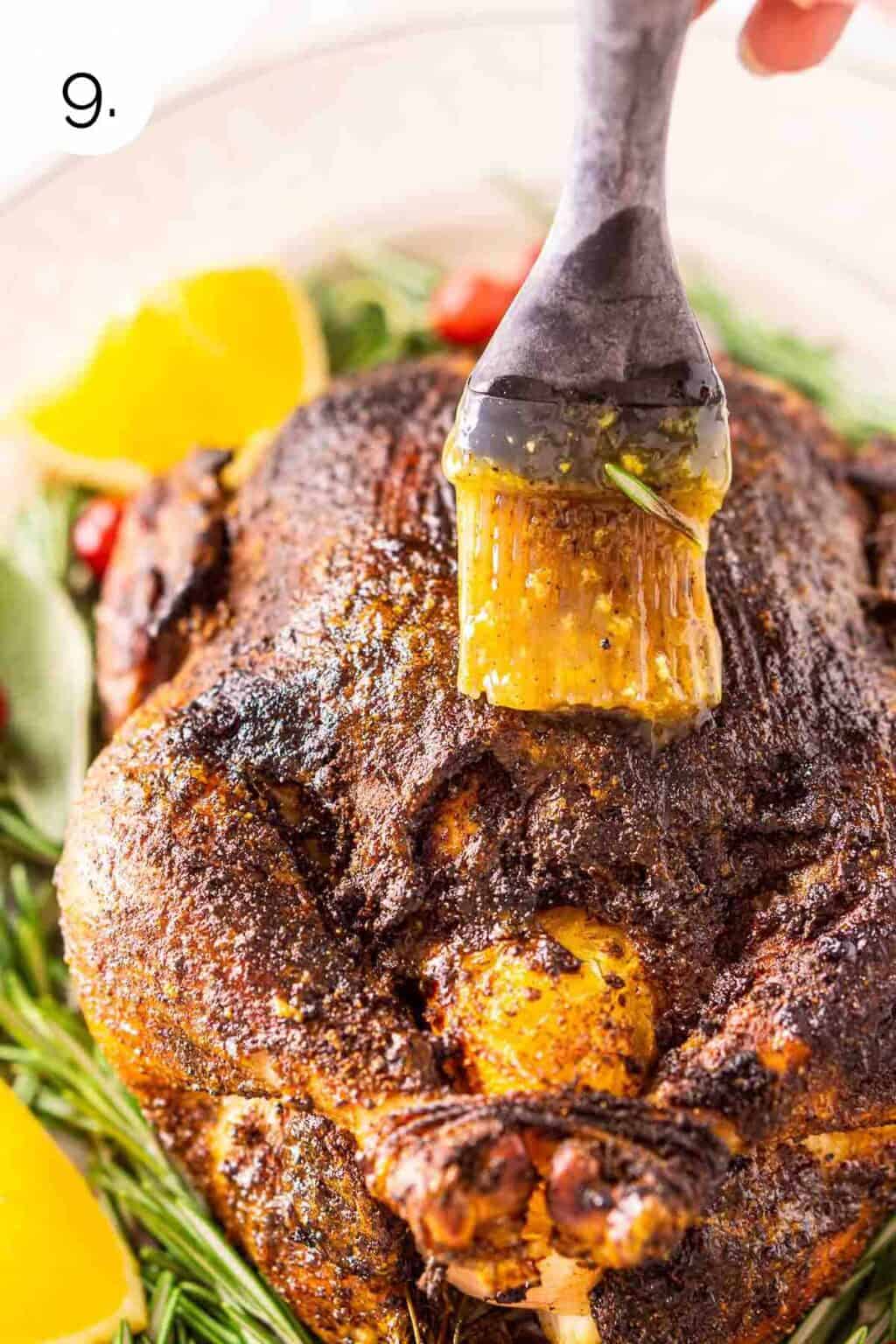 Roast Christmas Chicken With Orange-Ginger Glaze - Burrata and Bubbles