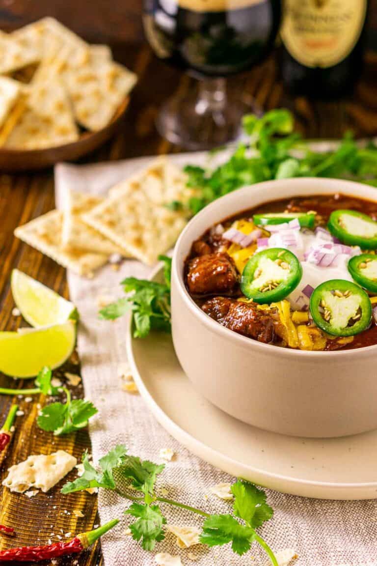 Smoked Chili With Tender Chuck Roast - Burrata and Bubbles