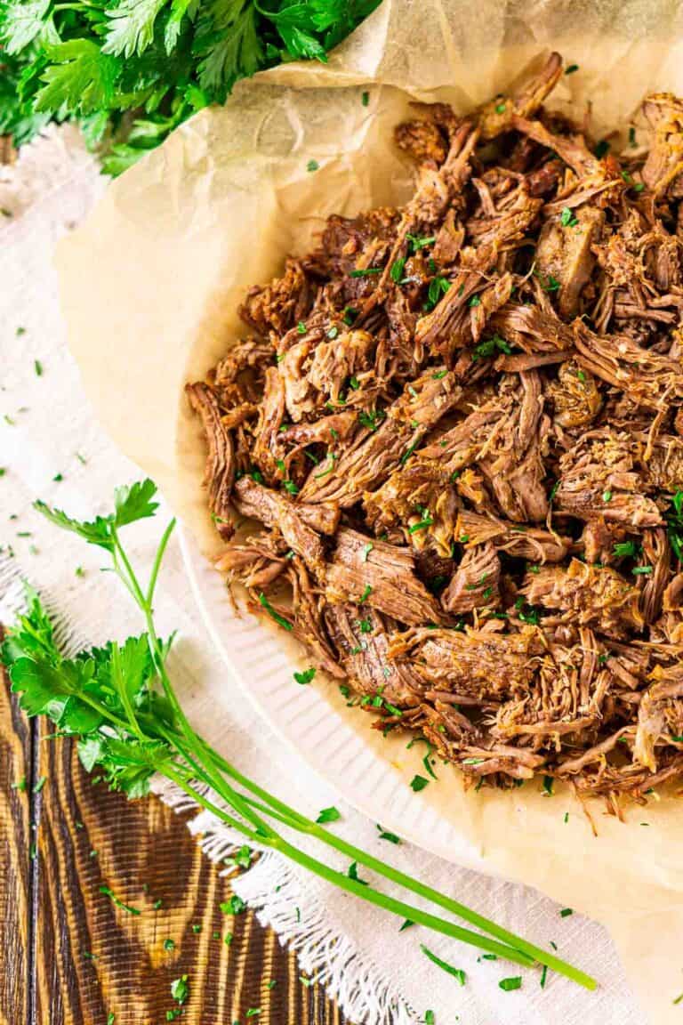 Easy Instant Pot Shredded Beef - Burrata and Bubbles