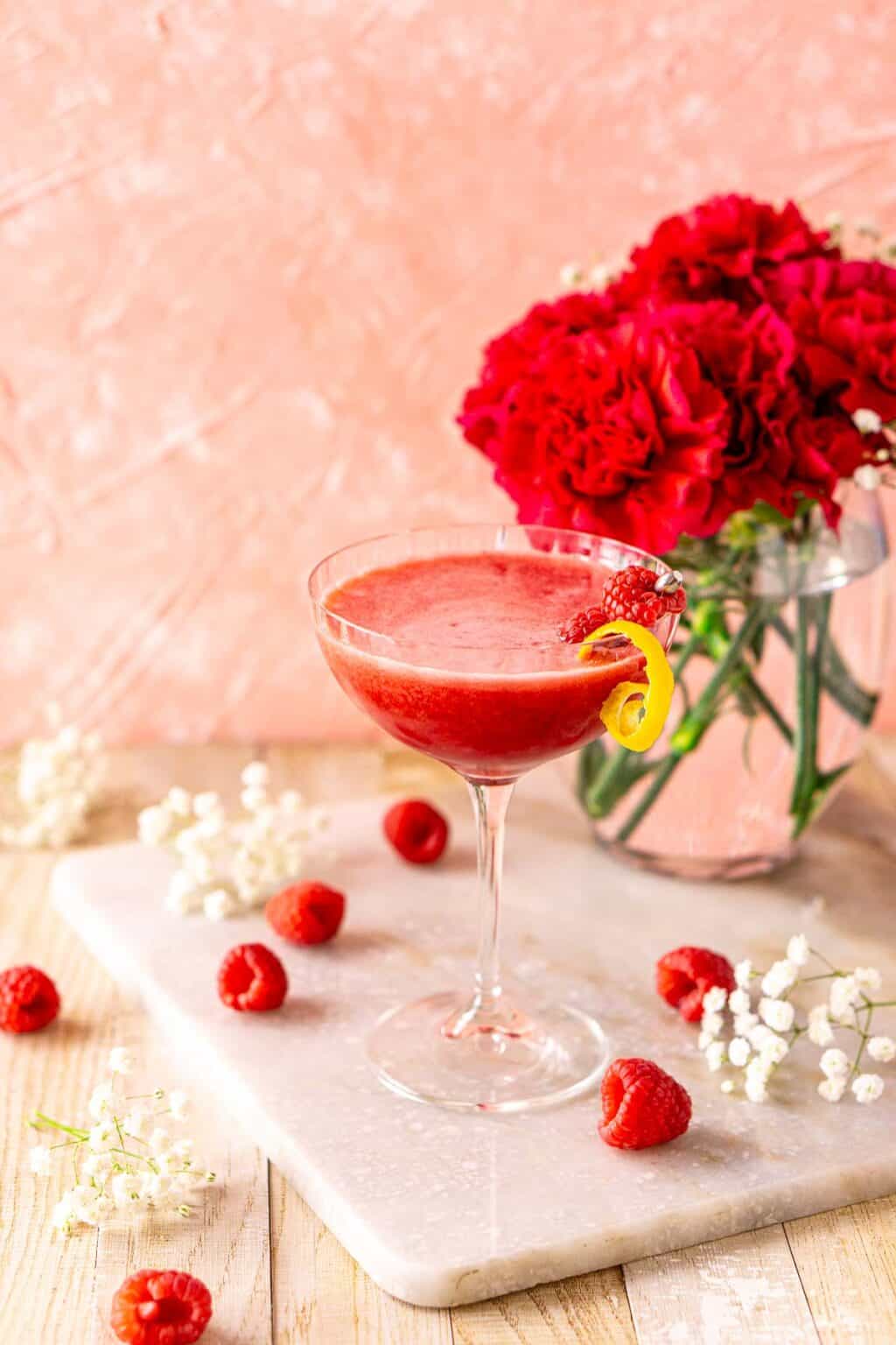 Fresh Raspberry Martini - Burrata and Bubbles