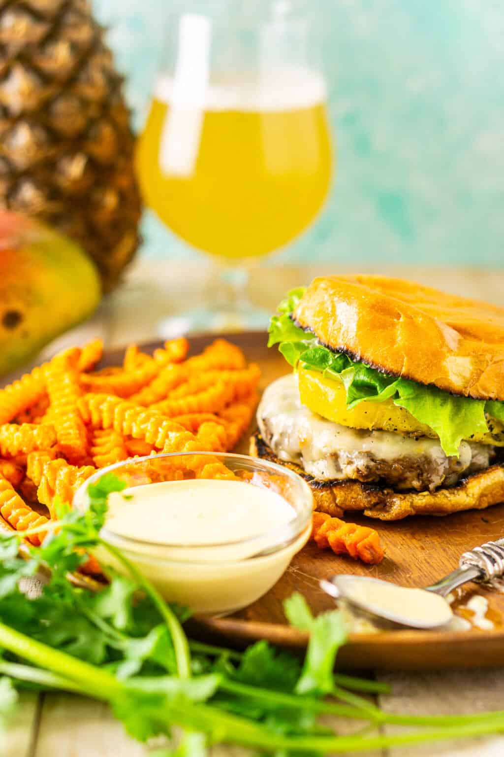 Jerk Burgers With Mango-Habanero Aioli - Burrata and Bubbles